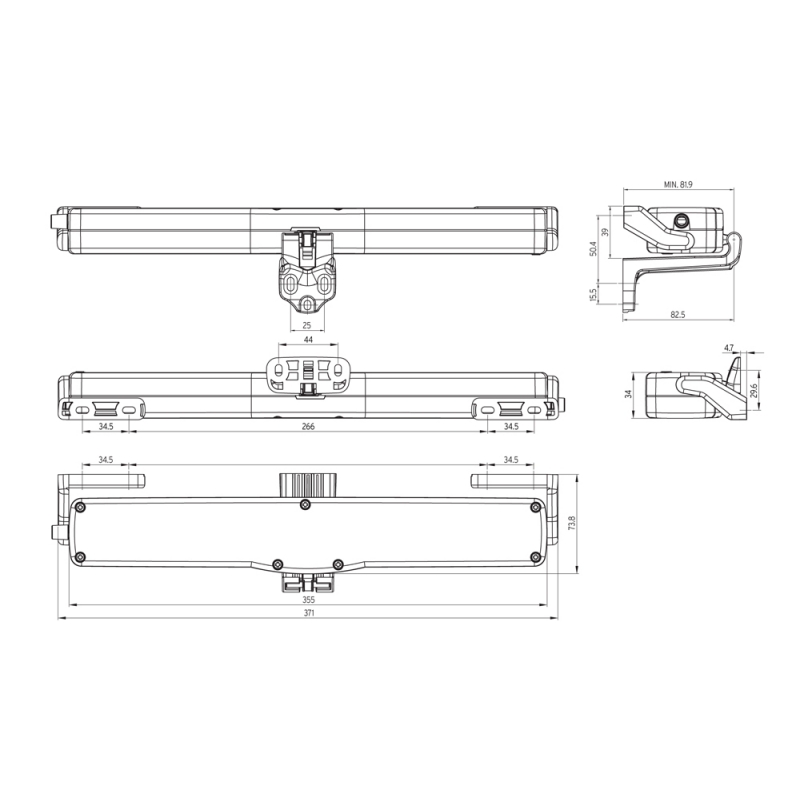 Řetězový pohon Kato 253 230V, 250N, 240mm/360mm, 0,180 A, bílá NEKOS